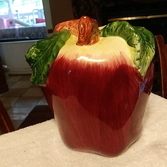 Accents | Vintage Ceramic Hand Painted Apple Piggy Bank | Poshmark